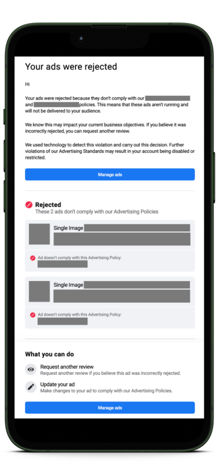 Facebook Ads: Common Rejection Reasons