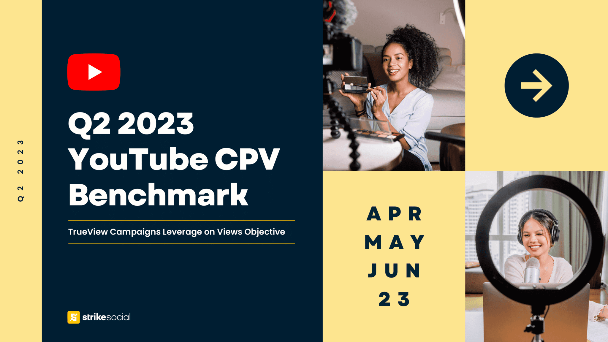 Q2 2023 YouTube CPV Benchmark Report - Strike Social